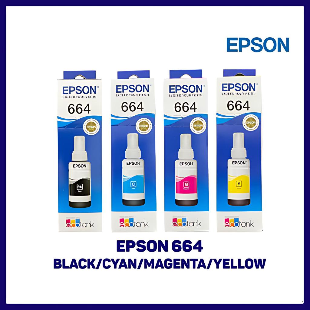 Jual Tinta Epson 664 ( Black/Cyan/Magenta/Yellow ) For Printer L100, L110, L120, L200, L210 ...