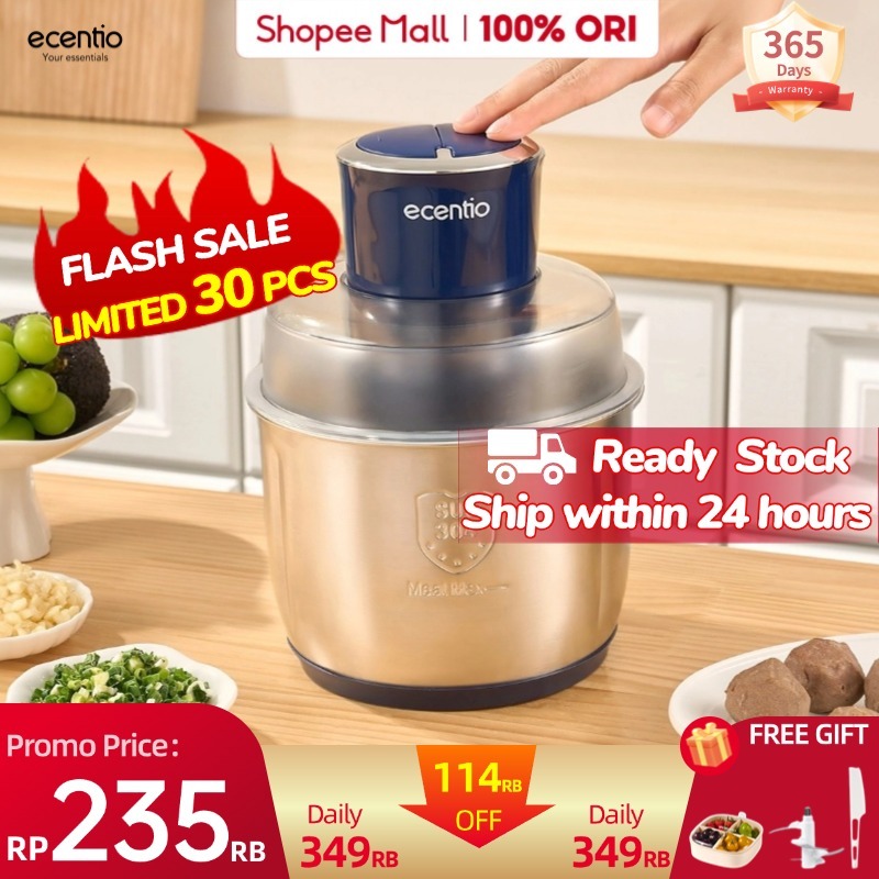 Jual ecentio Food Chopper 3L 4 pisau Stainless steel 304 Penggiling ...