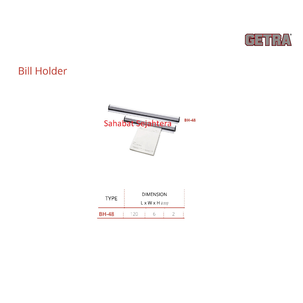 Jual GETRA Bill Holder bh-24 Map Tagihan Restoran - Tempat Nota Bon ...