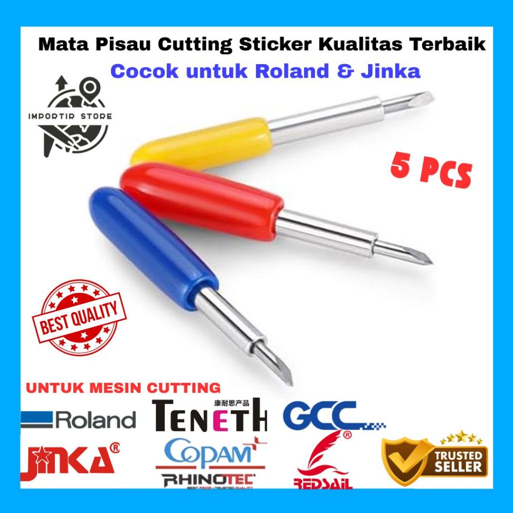 Jual 5 Pcs Blade / Mata Pisau Cutting Sticker untuk Roland Jinka Teneth Rhinotec Redsail Copam ...