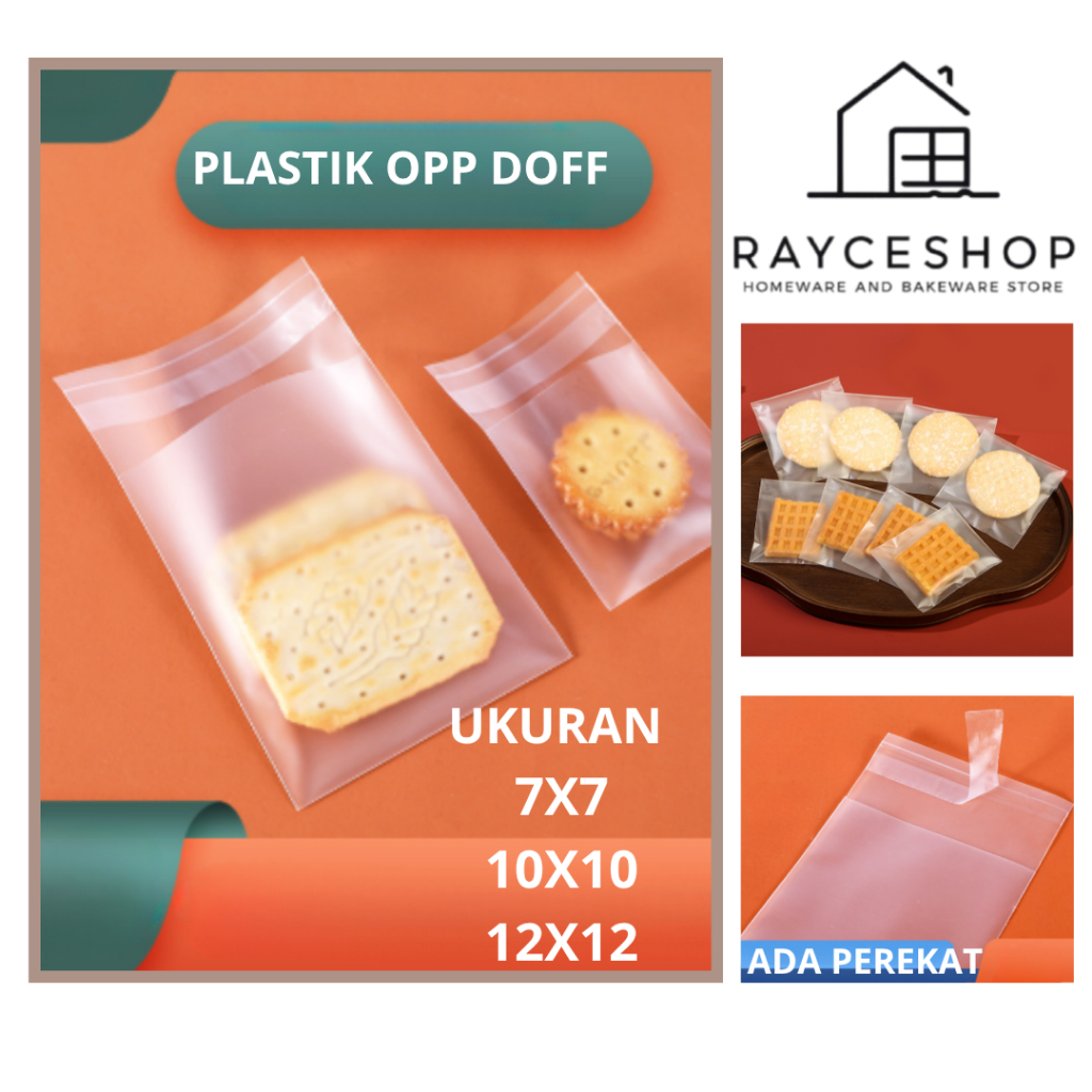 Jual Plastik Cookies Roti Polos Doff 100pcs Matte Dove OPP Nastar ...