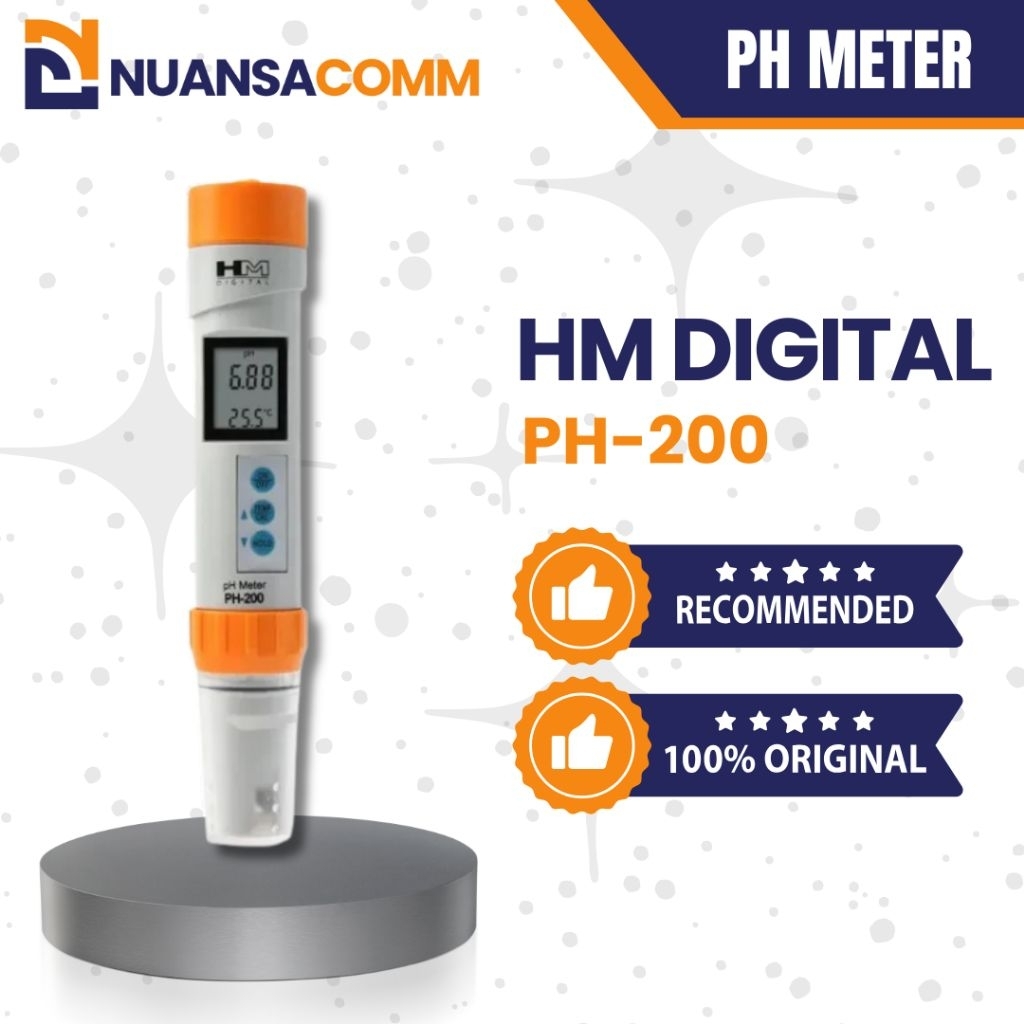 Jual HM Digital PH-200 Waterproof Professional pH/Temp Meter - Akurasi ...
