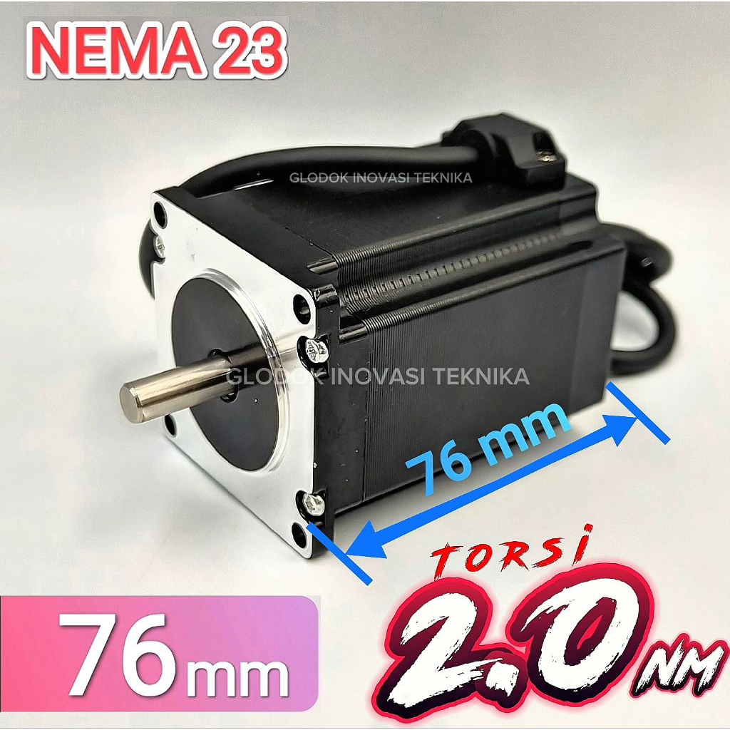 Jual Dinamo Motor stepper 57 steper NEMA 23 NEMA23 CNC Router Laser 2 ...