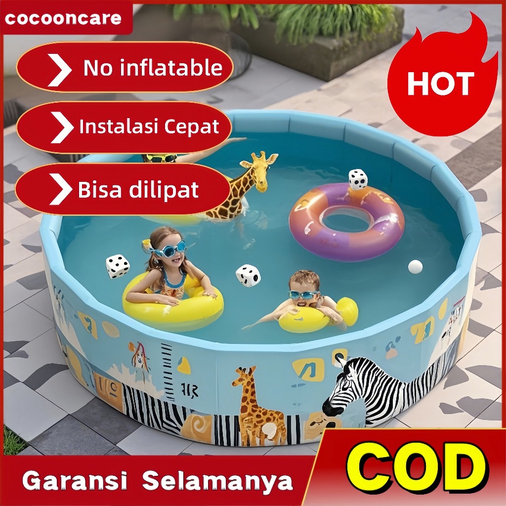 Jual {Ready Stock} kolam renang portable anak Mudah dilipat Bahan lebih ...