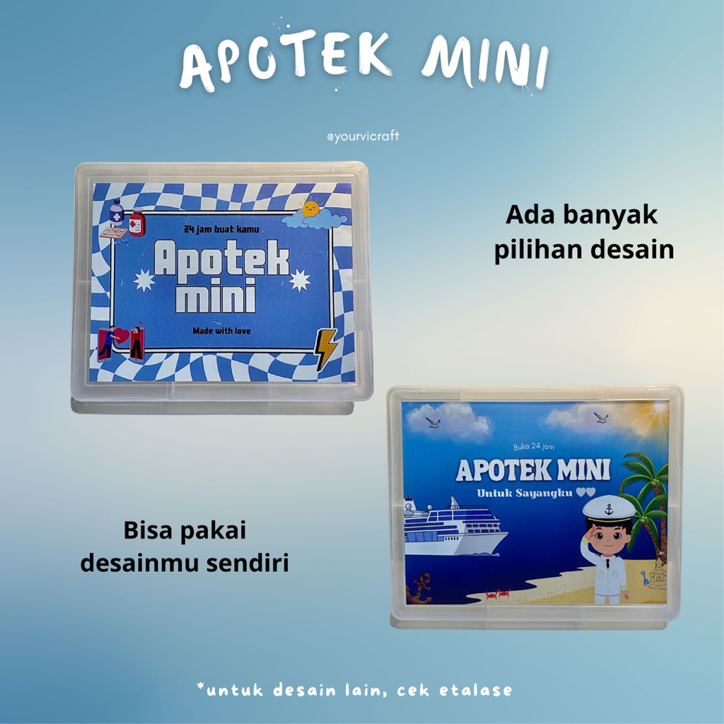 Jual Apotek mini | bebas custom nama foto | gift lucu | Shopee Indonesia