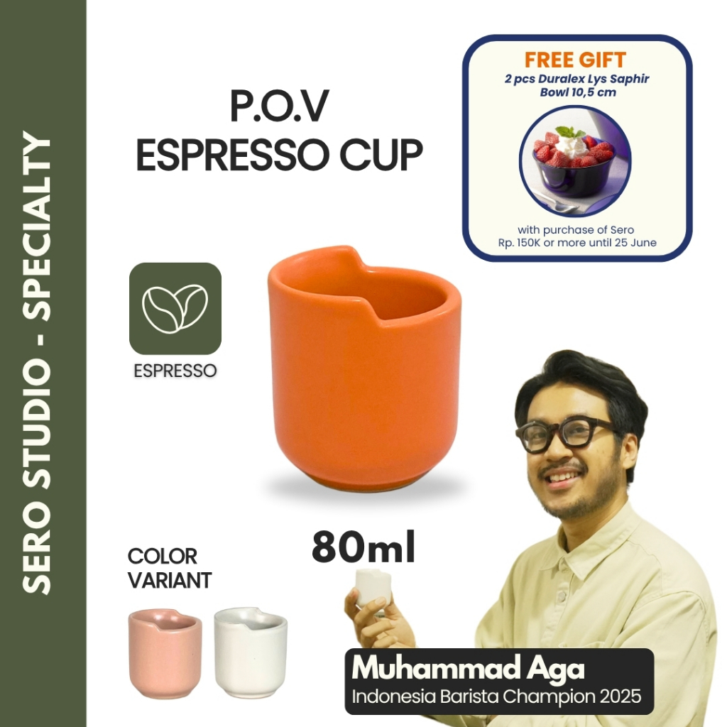 Jual SERO Espresso P.O.V Cup 80ml - Gelas Cangkir Kopi - Coffee Cup ...