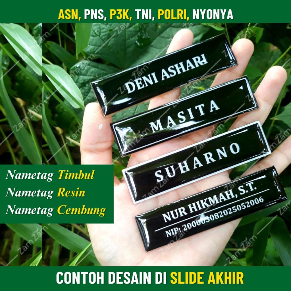 Jual (Express) | Name Tag ASN PNS P3K | Nametag Nama | Papan Nama Dada ...