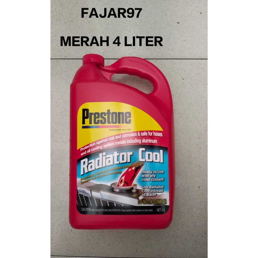 Jual Air radiator coolant PRESTONE 4 Liter atau 1 liter warna hijau ...