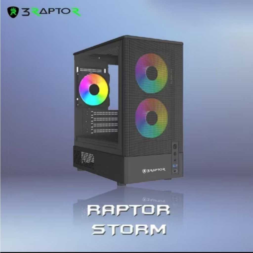 Jual CASING POWER UP GAMING RAPTOR STORM + 2 FAN RGB | Shopee Indonesia