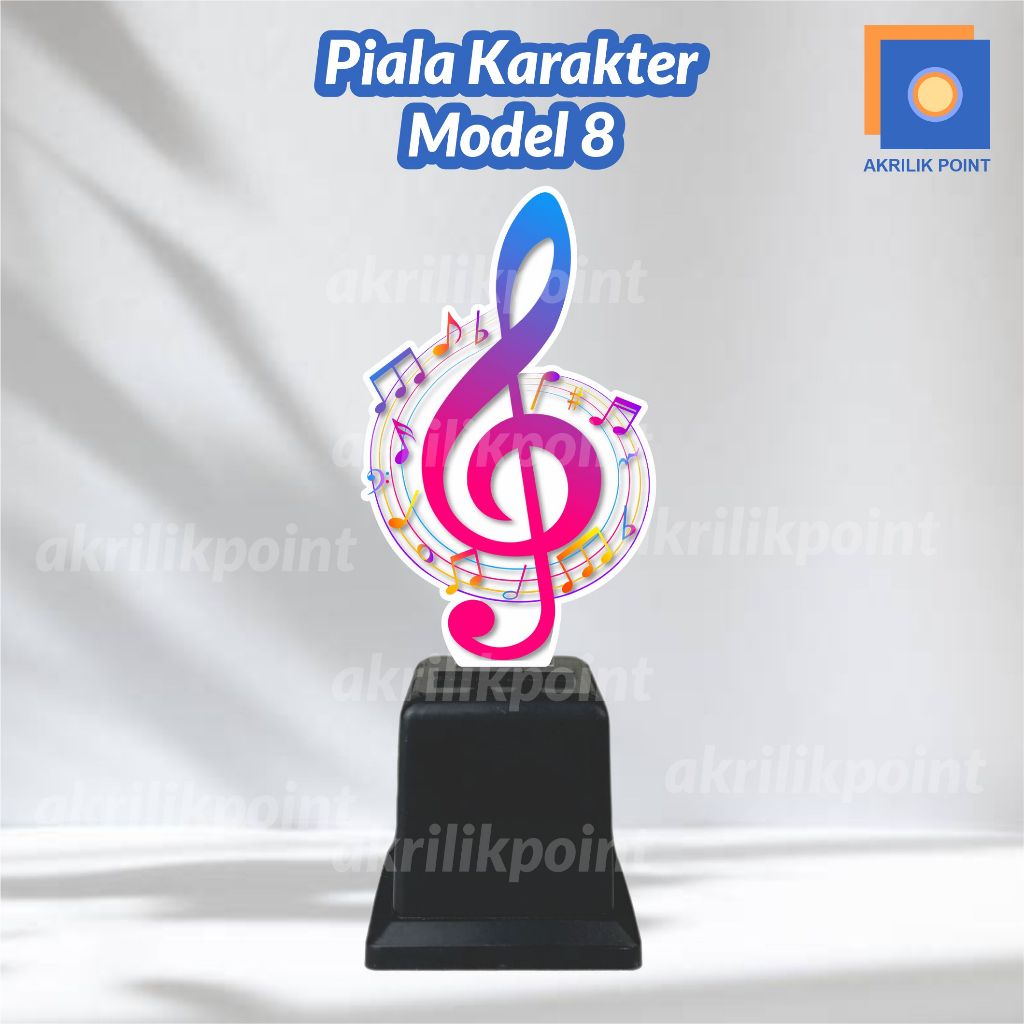 Jual PIALA LOMBA MENYANYI KARAKTER MUSIK Model 8 | Plakat Akrilik Lomba ...