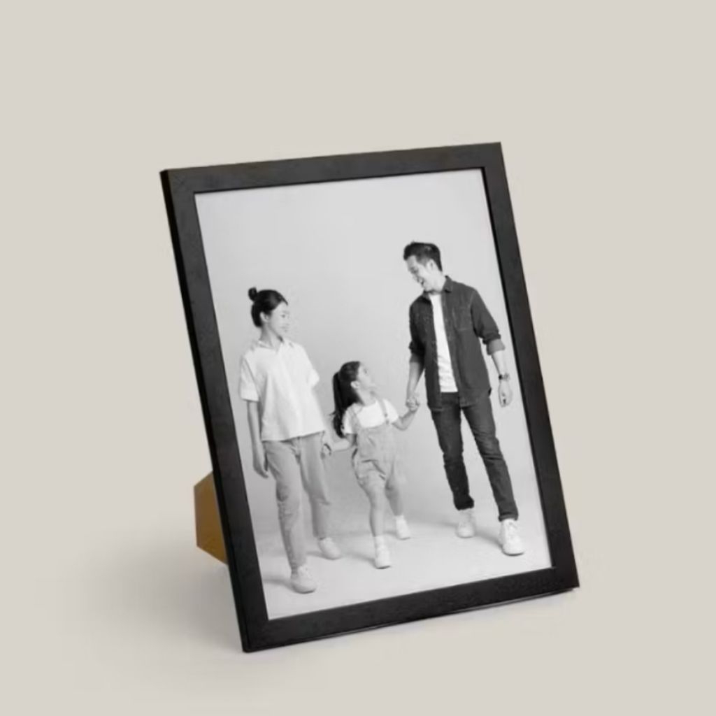 Jual Bingkai Foto Hitam 8R 20x25 cm Mika/ Frame Foto Pigura Minimalis ...