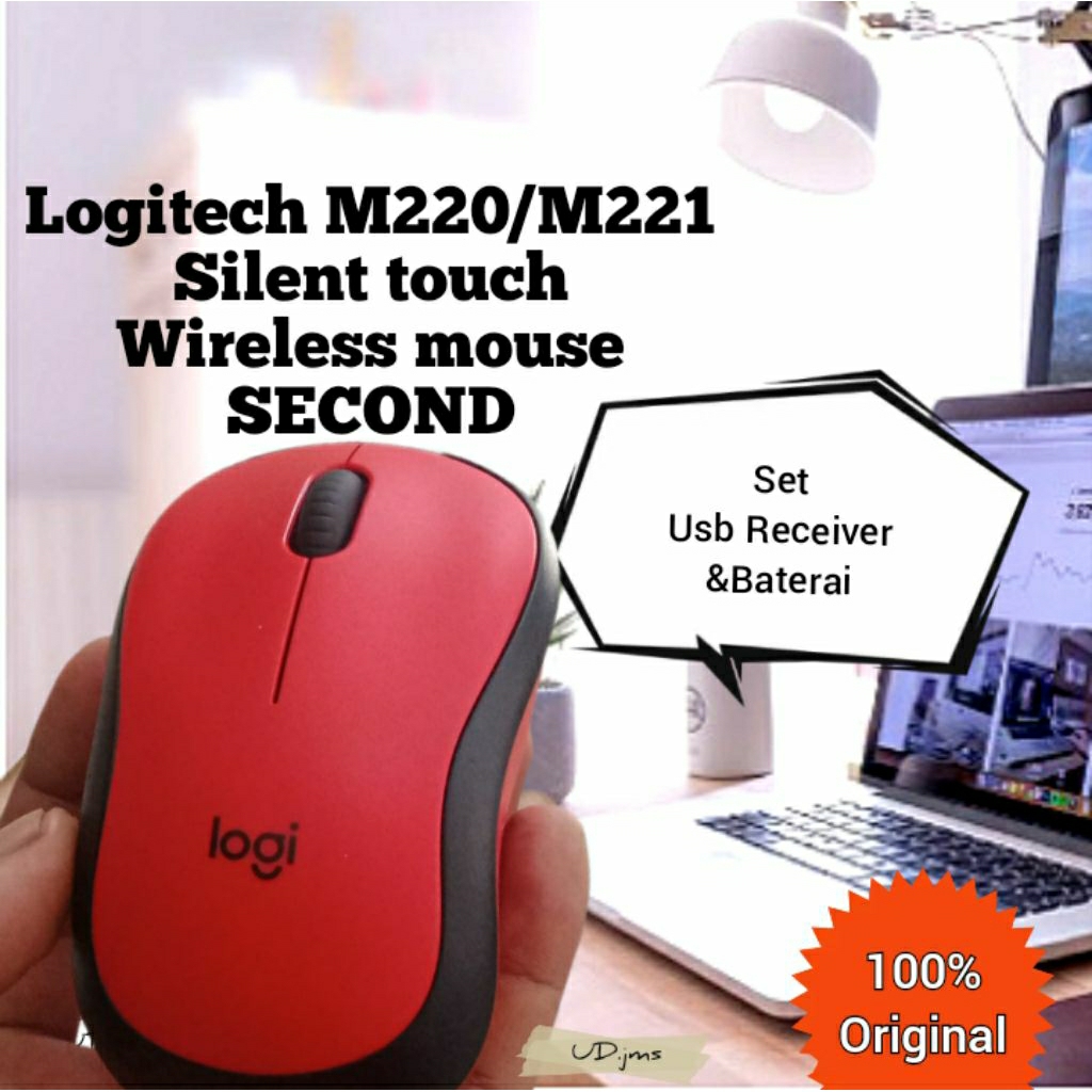 Jual Mouse wireless Logitech M220 M221 Silent Touch 100% Original-Second | Shopee Indonesia