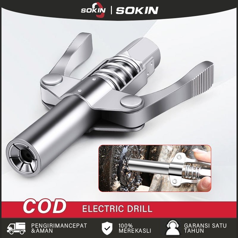 Jual SOKIN Grease Gun Grease Coupler Heavy Duty Dengan Handle Ganda ...