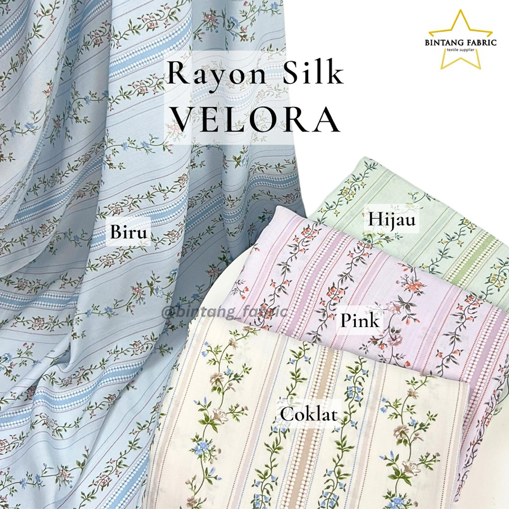 Jual Bahan Kain Baju Rayon Silk Velora 0,5 meter | Shopee Indonesia
