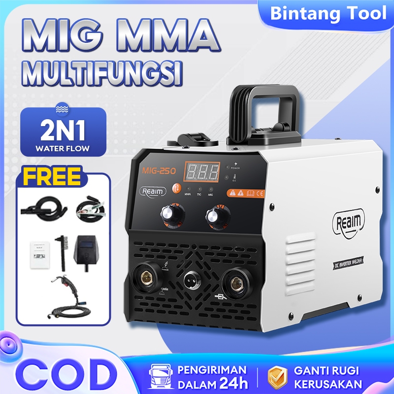 Jual REAIM Mesin Las MIG-250 120A inverter Welding machine IGBT Inverter | Shopee Indonesia