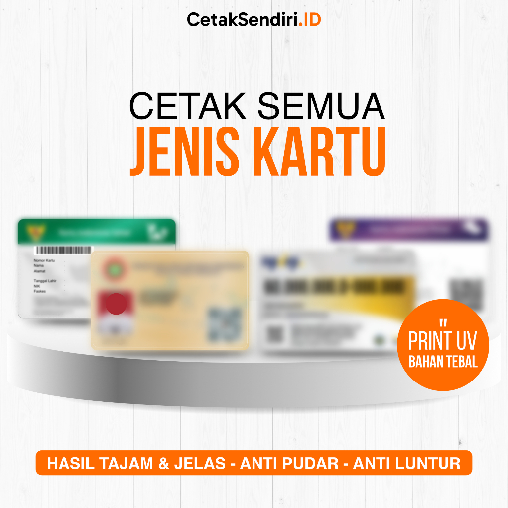 Jual Cetak ID Card UV I Cetak Kartu UV I Cetak Kartu Identitas I Cetak ...