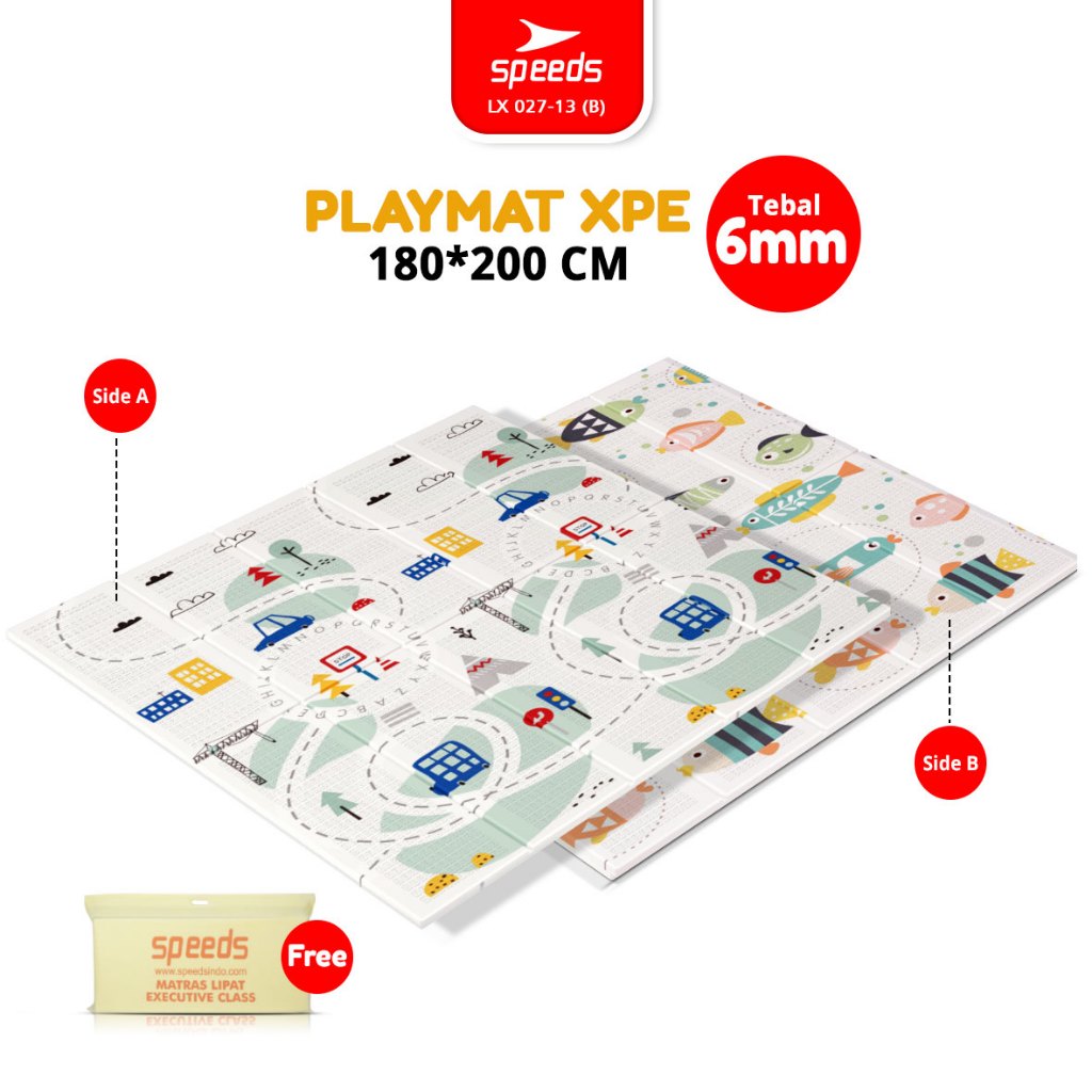 Jual SPEEDS B Playmat Lipat XPE 180x200x6-8-10-16mm Alas Tidur Lembut ...