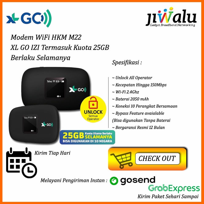 Jual Modem Mifi Wifi HKM M22 Battery 2050mAh (Modem Only) | Shopee Indonesia