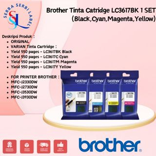 Jual BROTHER Tinta 1SET LC-3617 | LC3617 BK CMY Original For Printer ...