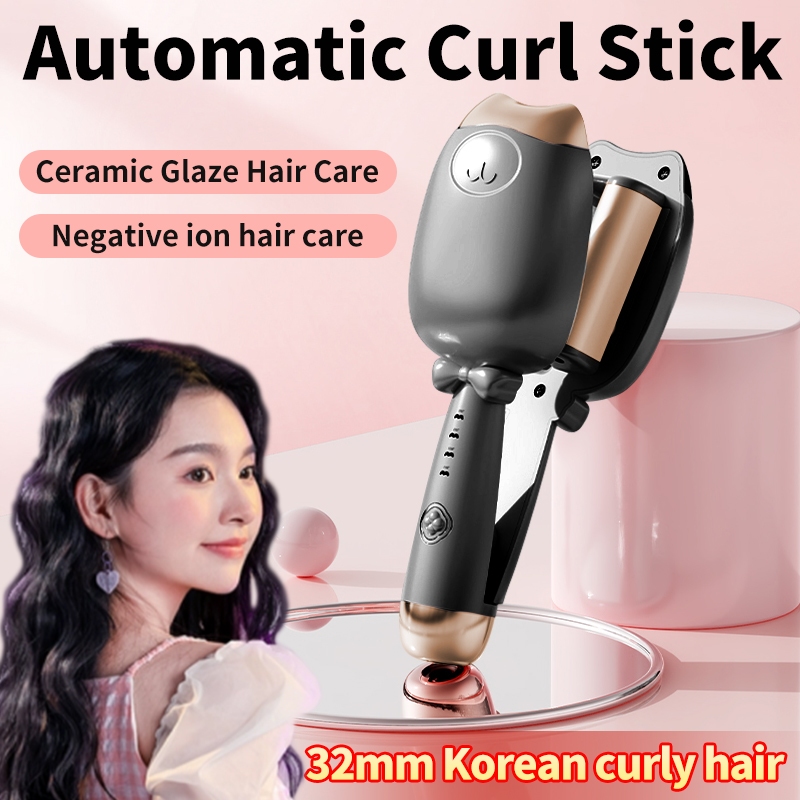 Jual [BlackHorse] Catokan Rambut Keriting Curly Wave Mermaid Egg Roll 32 mm Alat Catok Gelombang ...