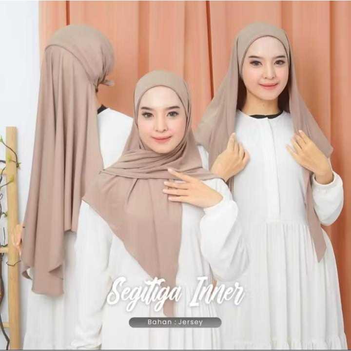 Jual Hijab Segi Empat Instan 2 Layer Plus Inner 2in1 Ceruty Baby Doll / Segitiga Instan Inner ...