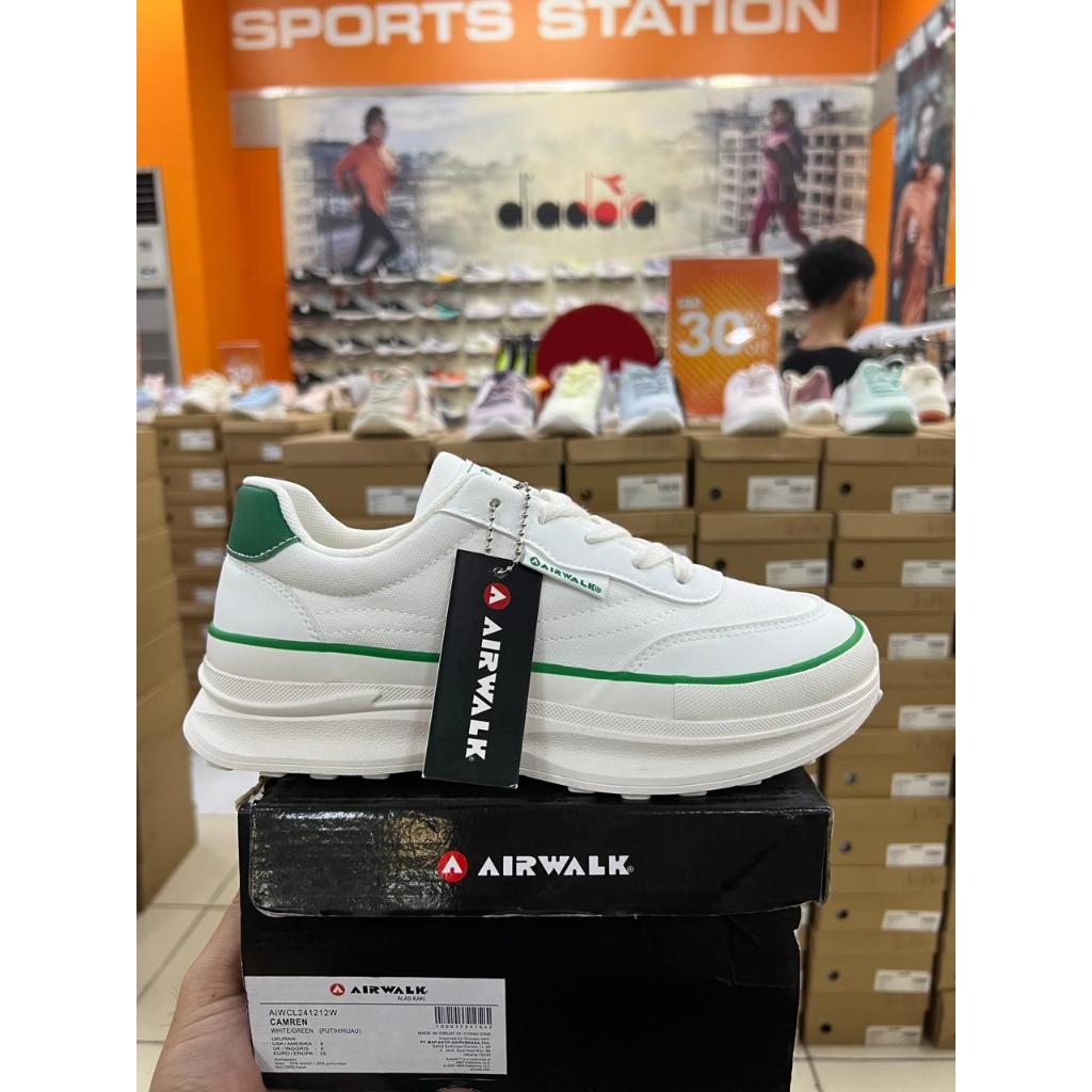 Jual Airwalk Camren White/Green Women Shoes Original | Shopee Indonesia