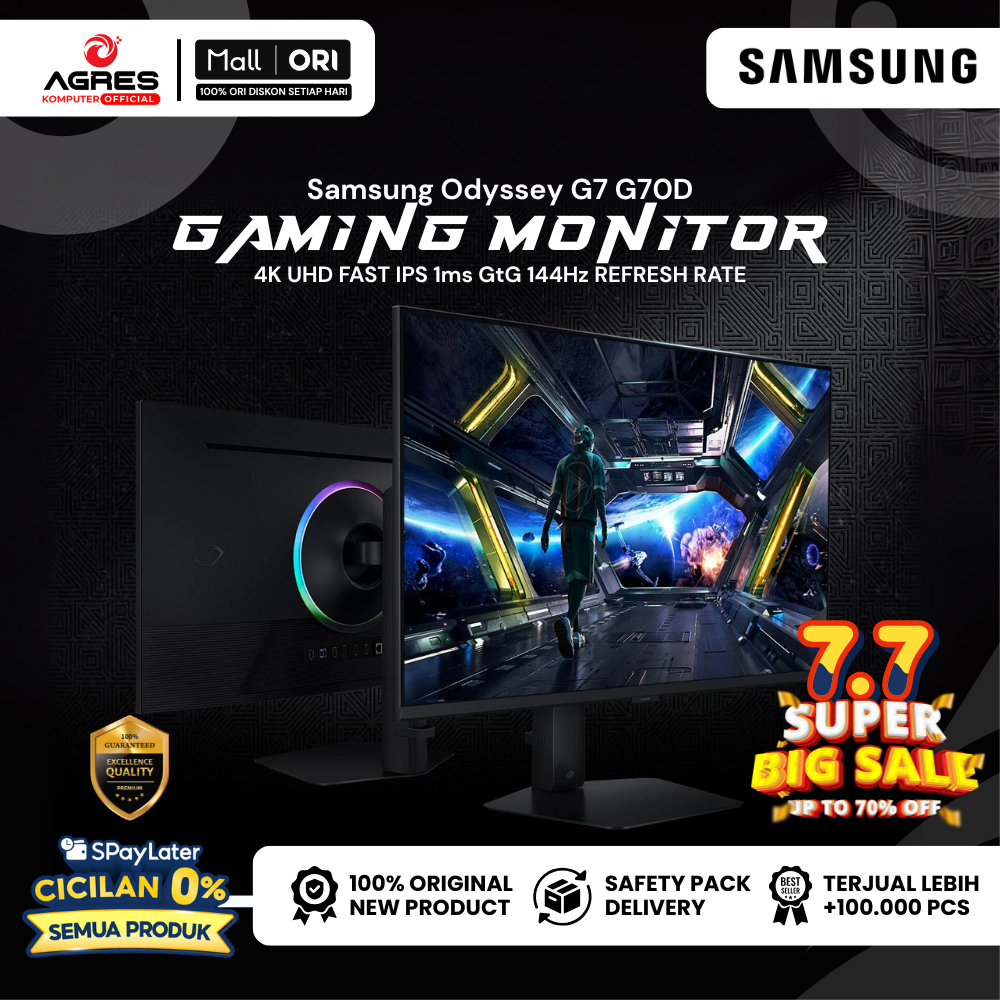 Jual SAMSUNG ODYSSEY GAMING MONITOR 27 INCH G7 G70D IPS UHD 4K 2160P ...