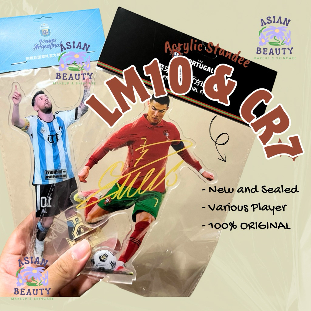 Jual [100% ORI] Acrylic Standee Christiano Ronaldo CR7 & Lionel Messi ...