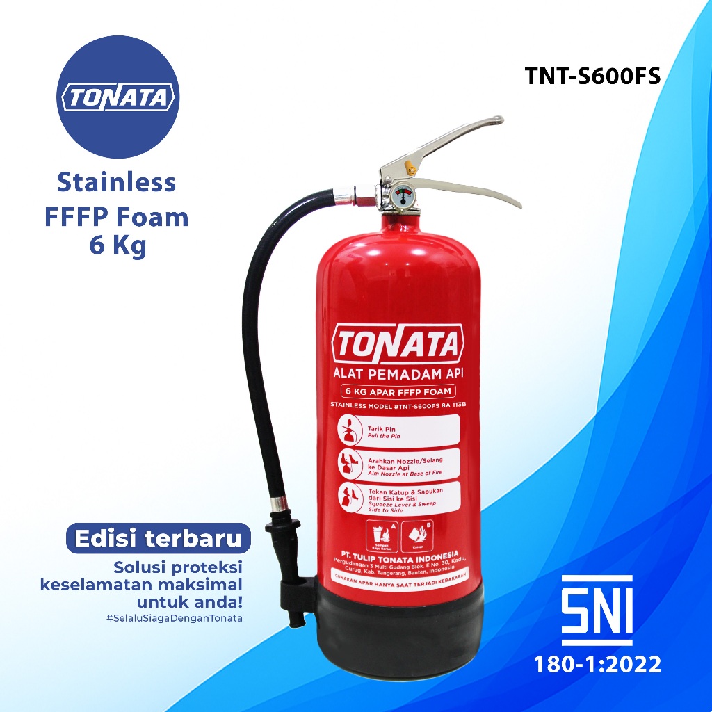 Jual Tonata APAR Stainless Foam Set Komplit 6Kg | Shopee Indonesia