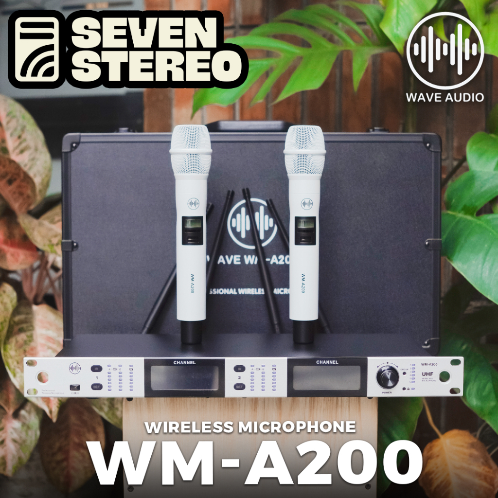 Jual WAVE WM-A200 WM A200 Wireless Mic Microphone Handheld 2 channel ...