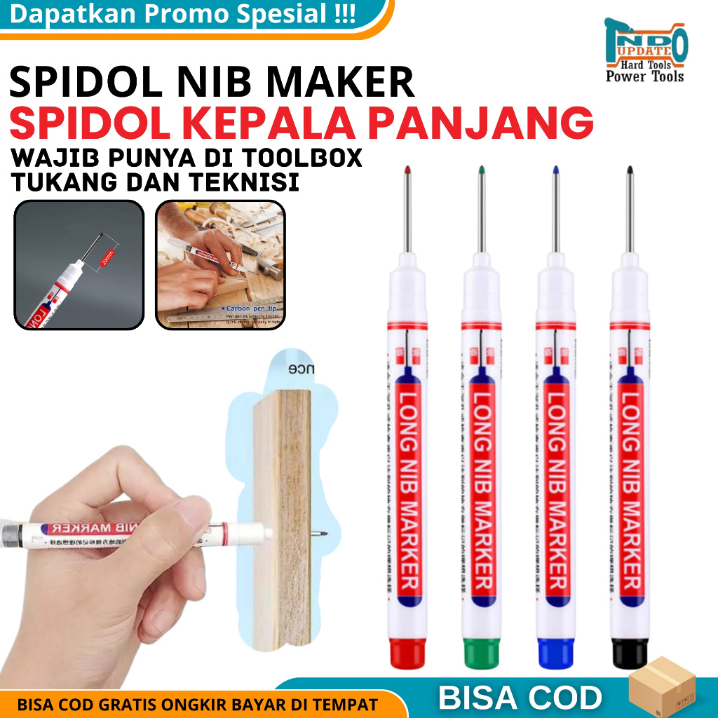 Jual Spidol Marker Pulpen Kepala Panjang Long Head Anti Air Penanda ...