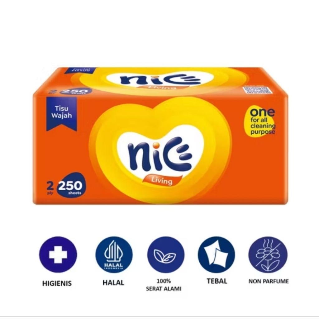 Jual Tisu Nice 250 Sheet 2Ply – Tisu Wajah Tebal Higienis Non Parfum ...