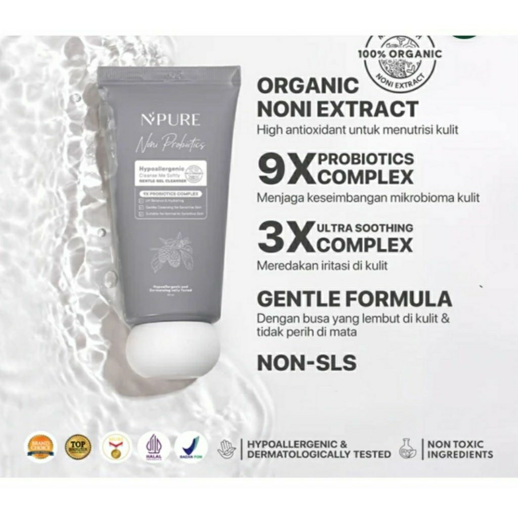 Jual Npure Gel Cleanser Noni Probiotics Cleanse Me Softly 50ml | Shopee ...