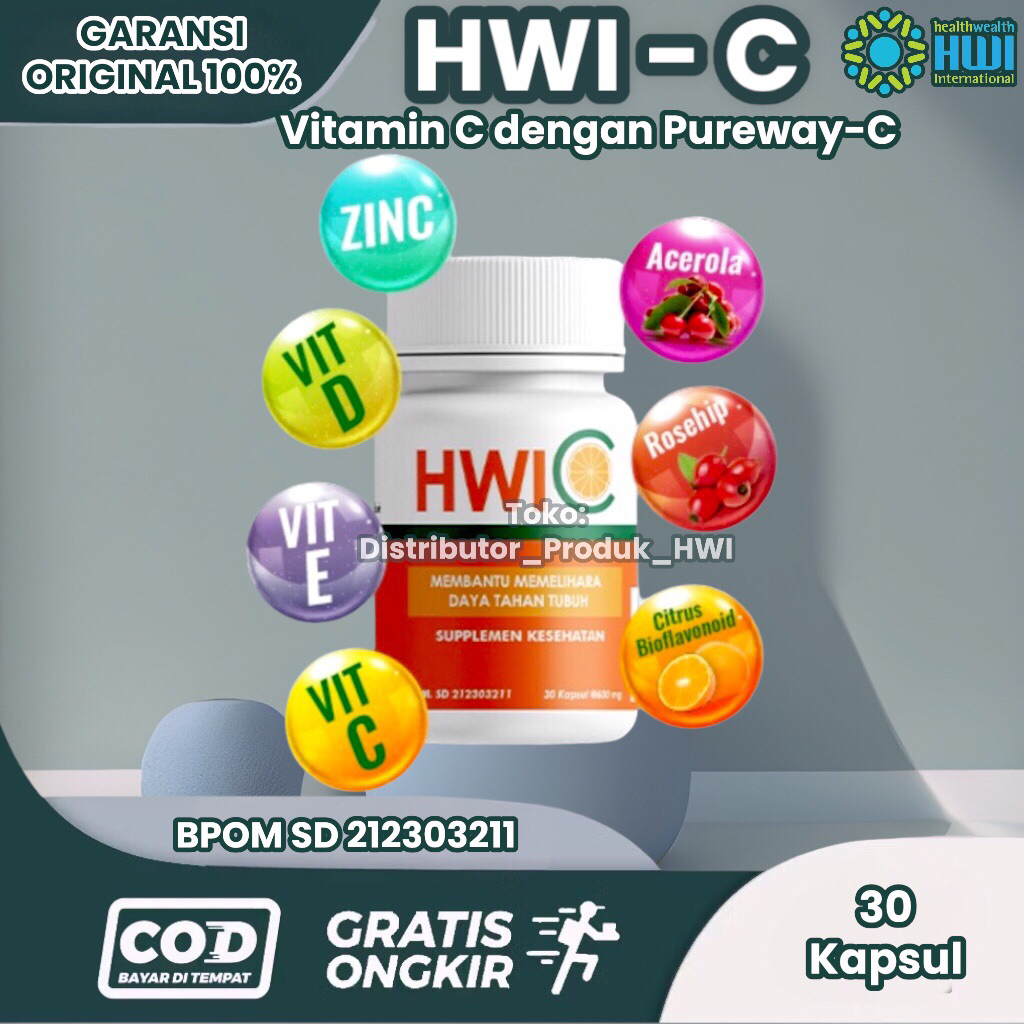 Jual HWIC HWI Original 30 Kapsul Suplemen kesehatan kulit ganti frutablend / HWI C Suplemen ...