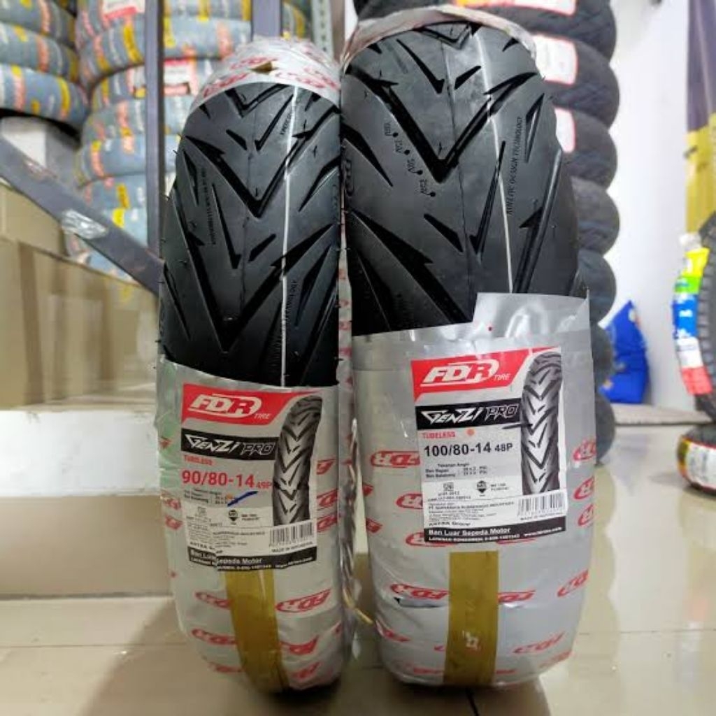 Jual sepasang ban motor merek random Irc Micelin FDR ukuran 100/80 dan ...