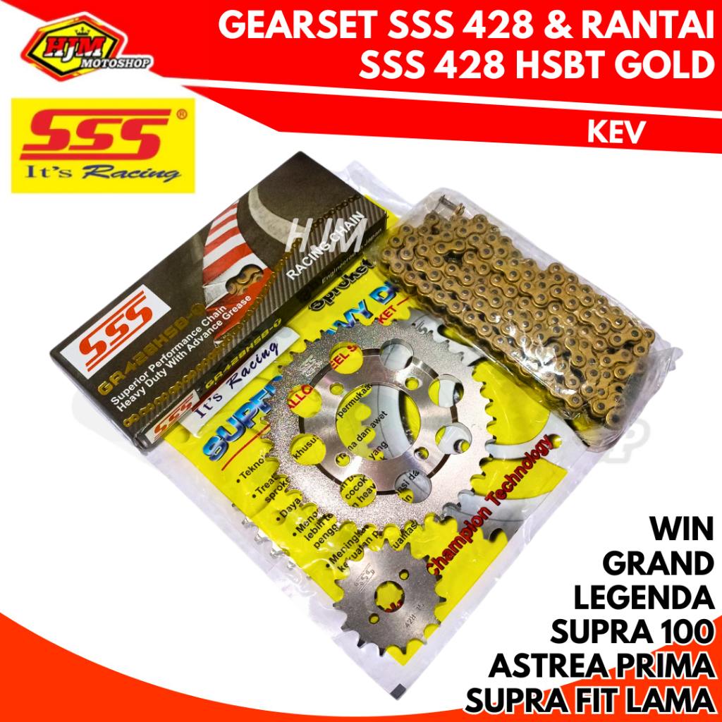 Jual GEARSET GIRSET SSS 428 HONDA GRAND / SUPRA 100 / HONDA WIN ...