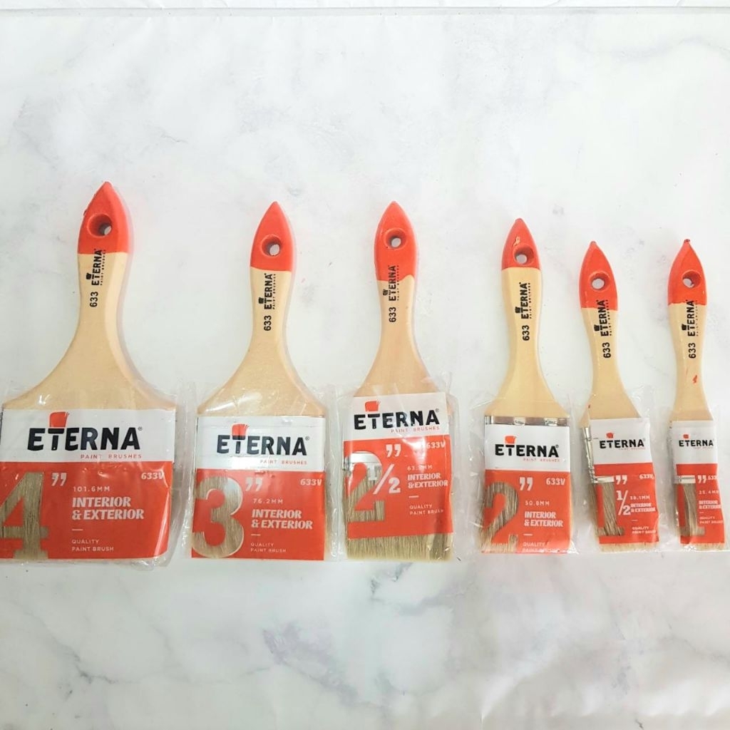 Jual [ SATUAN ] KUAS CAT TEMBOK ETERNA 1 1,5 2 2,5 3 4 INCH | Shopee ...