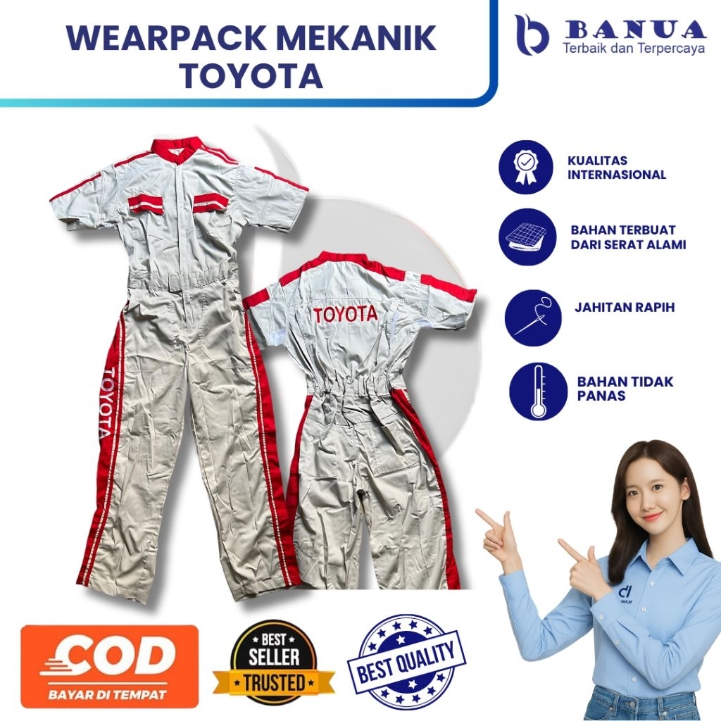 Jual Wearpack Standar Toyota Mobil | Wearpack Safety | Seragam Bengkel ...