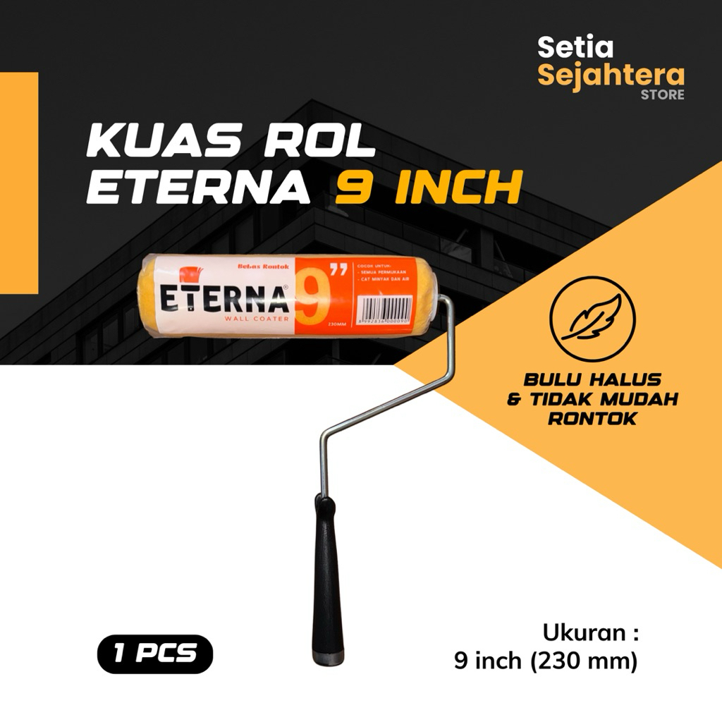 Jual ETERNA Kuas Roll Rol Cat Tembok Dinding 9 inch Wall Coater Paint ...