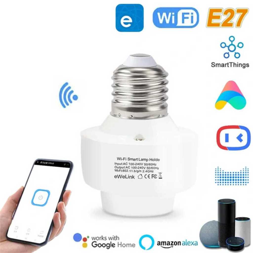 Jual Fitting Lampu Pintar Smart Lamp Socket Remote Wifi Mobile App E27 ...