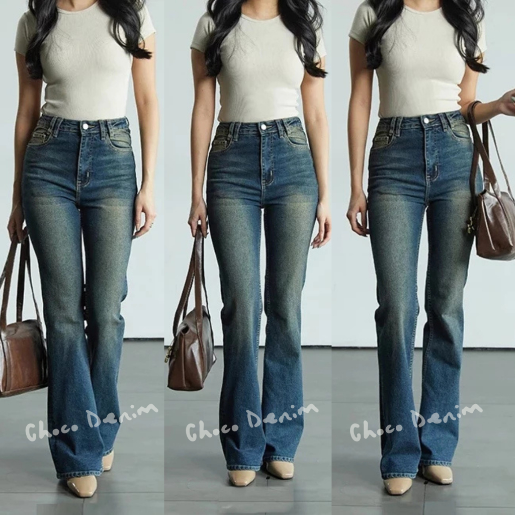 Jual Highwaist Cutbray Jeans Retro 114 - Celana Jeans Cutbray Premium ...