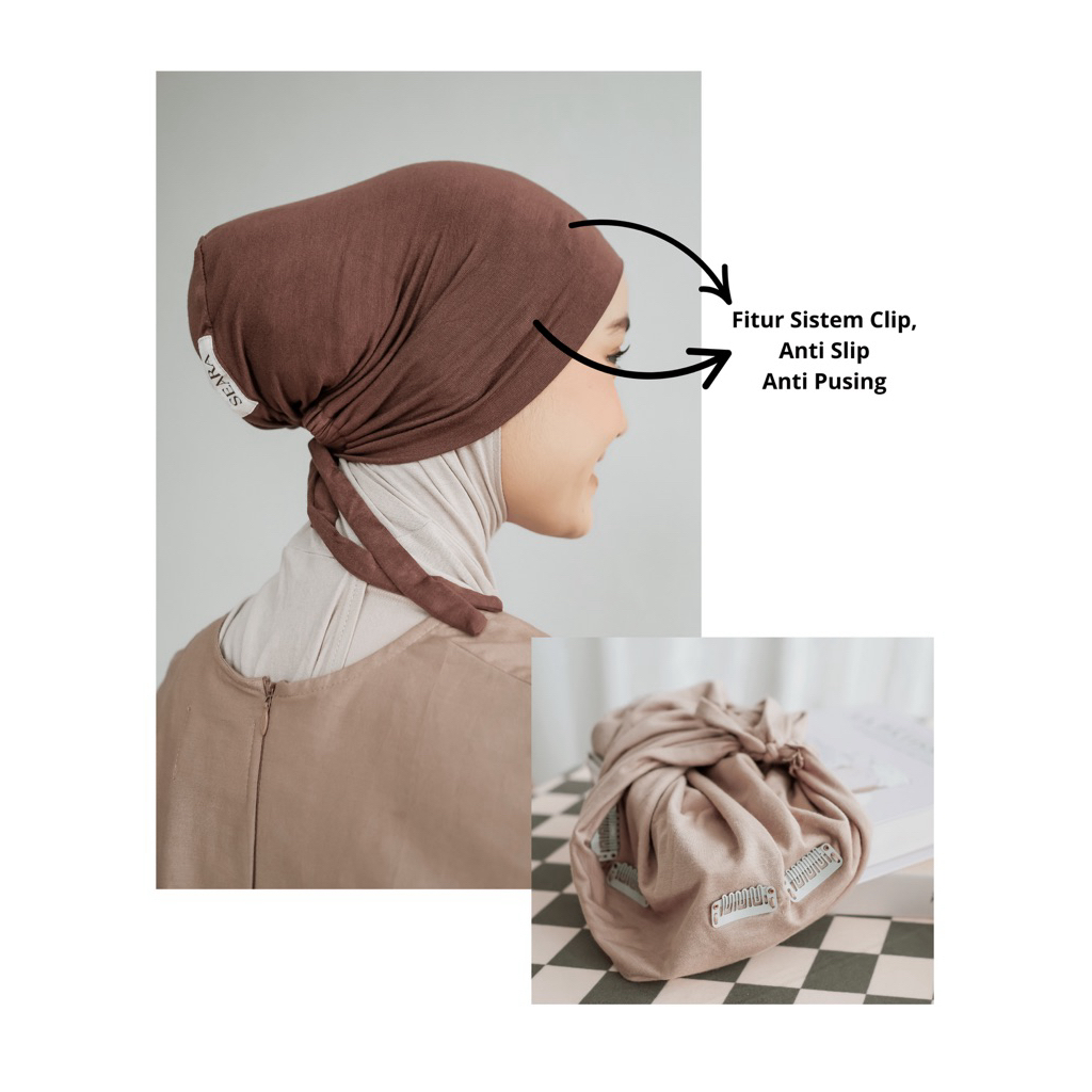 Jual Lush Sea Underscarf - First Ever Airy Soft Seamless Clip Inner Tie ...