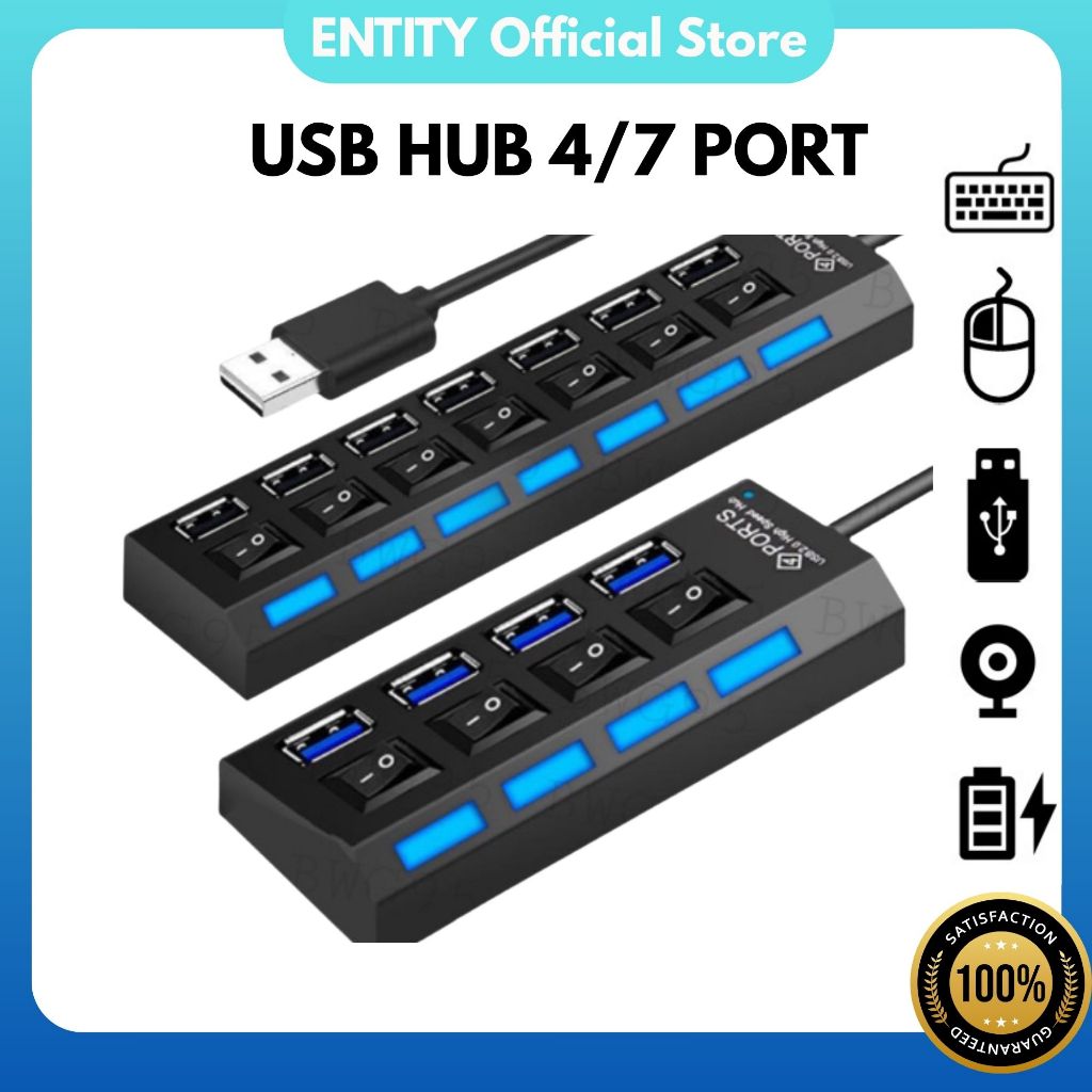 Jual ENTITY USB Hub 4 Port USB / 7 Port USB Hub Saklar 4/7 Port Hub Data Reader High Speed / USB ...
