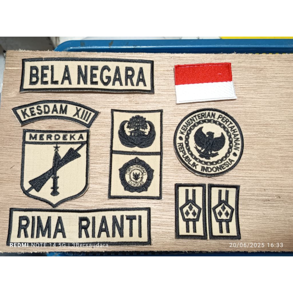 Jual Atribut Kemhan biasa/PDL kemhan/Bela negara/Atribut Kemhan ...