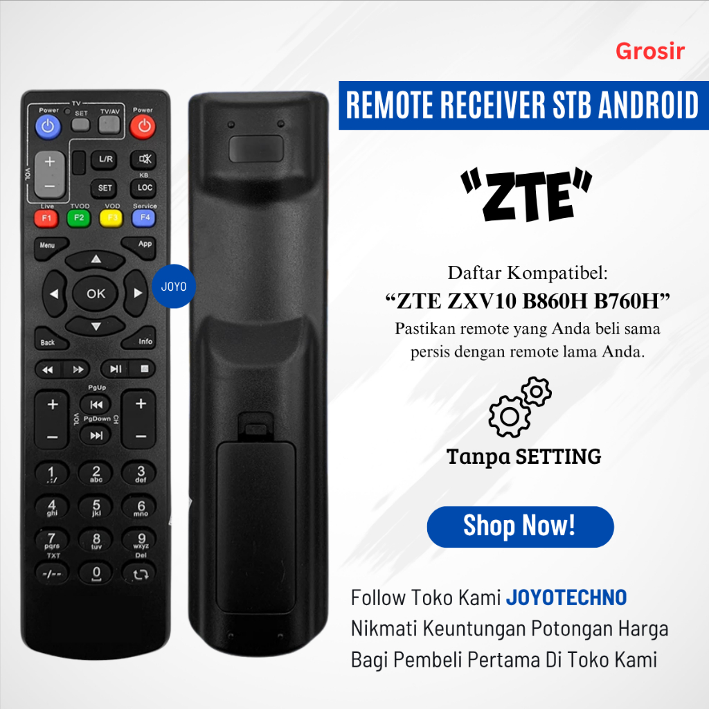 Jual Remote Android TV Box STB Set Top Box Speedy TV Use ZTE ZXV10 ...