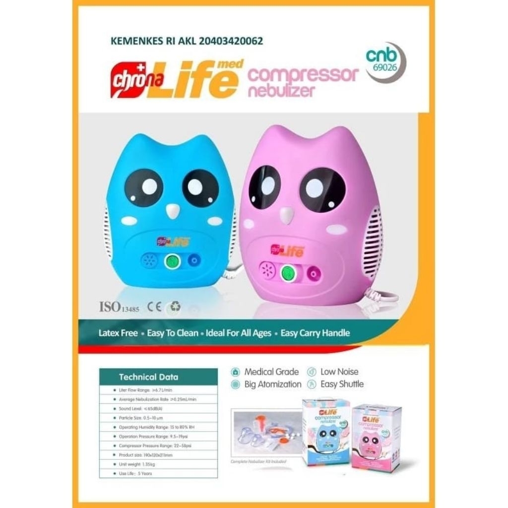 Jual Chrona Life Med Compressor Nebulizer cnb 69026 (Anak)/Nebulizer ...