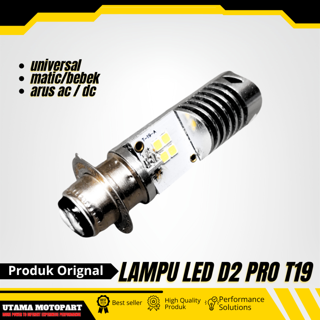 Jual LAMPU DEPAN MOTOR LED D2PRO T19- LAMPU LED 2SISI H6 ARUS DC M5 FSS | Shopee Indonesia