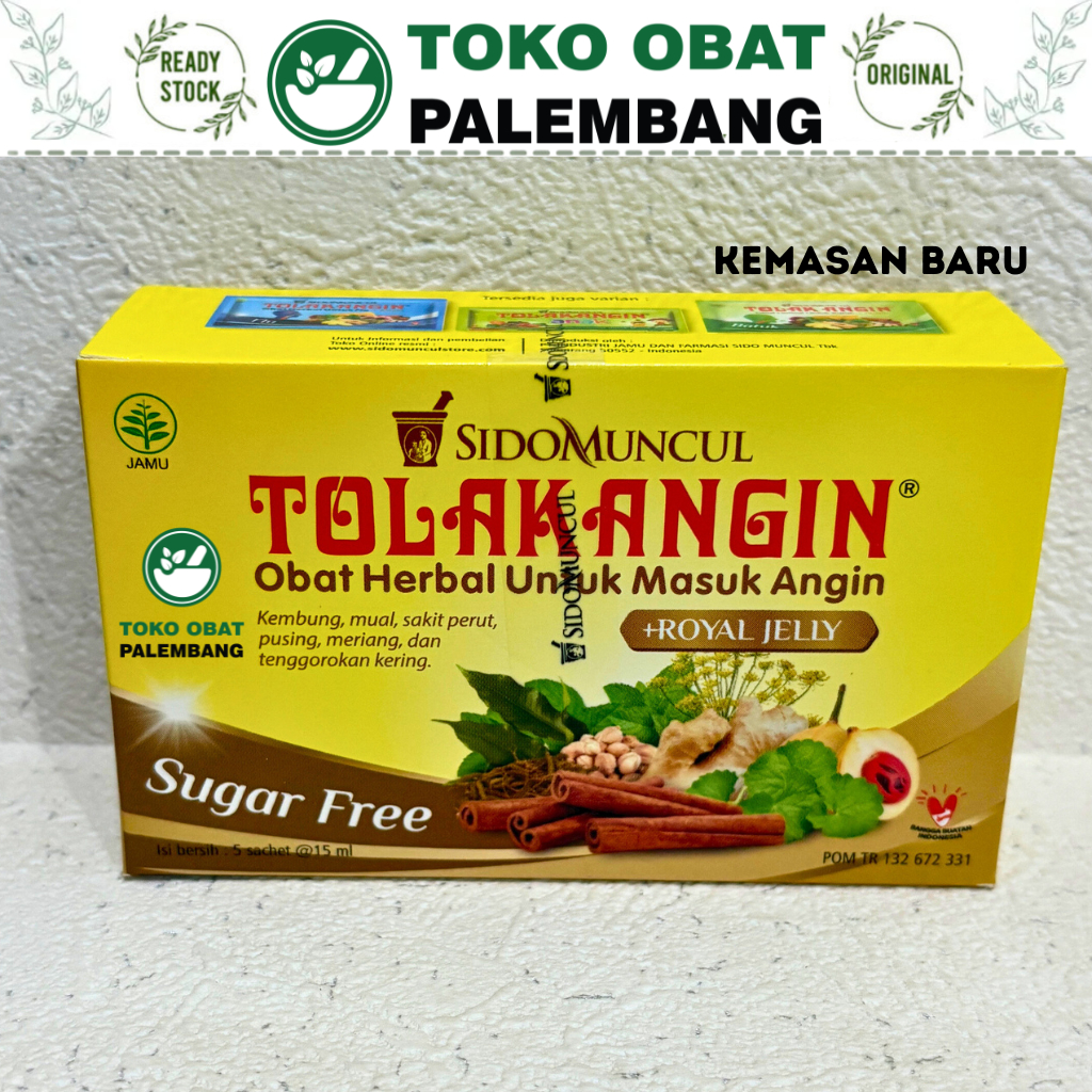 Jual TOLAK ANGIN BEBAS GULA 5 SACHET SIDO MUNCUL ROYAL JELLY TOLAK ANGIN SUGAR FREE SIDOMUNCUL ...