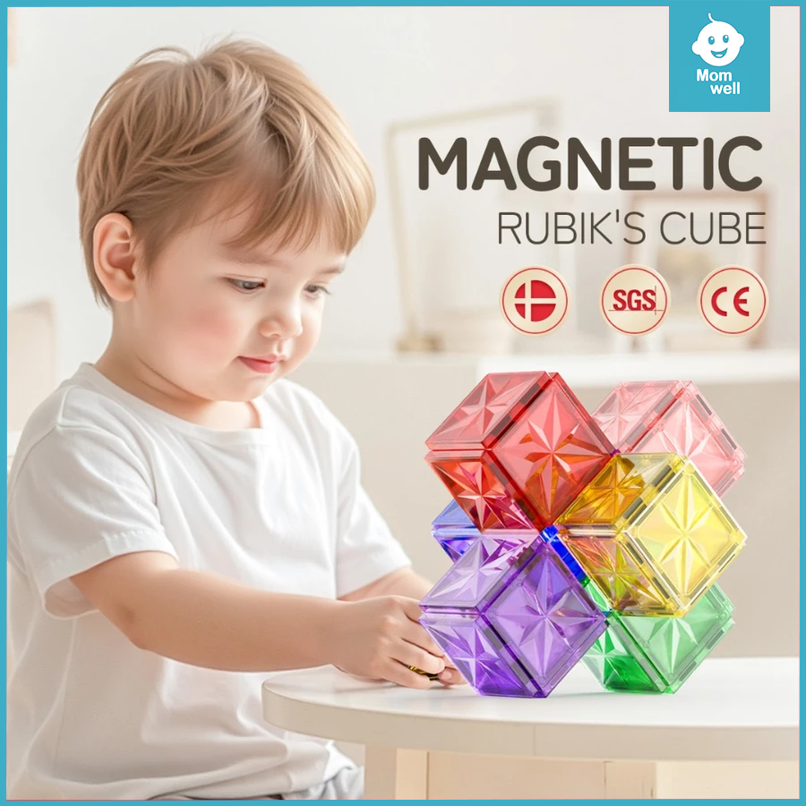 Jual Momwell Mainan Magnetic Tiles 30Pcs Building Blocks Mainan Marble ...