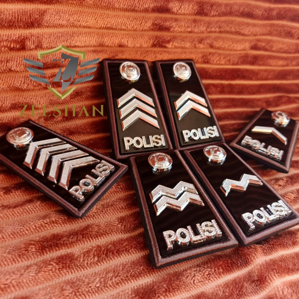 Jual Pangkat Polisi/Pangkat Bintara PDH Glosy/Pangkat Bintara PDH Dop ...
